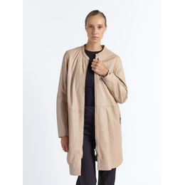Ledermantel Maze "4202040", Damen, Gr. XL, beige (moonlight beige), Obermaterial: 100% Lammleder; Futter: 100% Polyester, M&auml;ntel