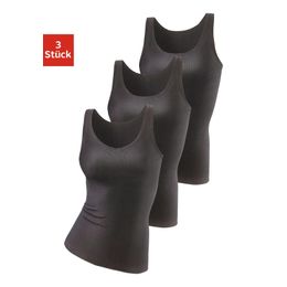 Achselhemd Petite Fleur, Damen, Gr. 46, N-Gr, schwarz, Feinripp, Obermaterial: 100% Baumwolle, unifarben, k&ouml;rpernah, tiefer Rundhals, Unterhemden, aus reiner Baumwolle, Tanktop, Unterziehshirt, Topseller