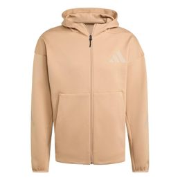 adidas Sportswear Sportsweatjacke 'Z.N.E.' Herren Größe XXL beige / hellgrau
