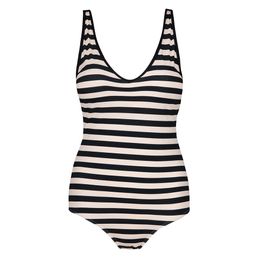 Short Stories Badeanzug in Schwarz/ Creme - 56% | Gr&ouml;&szlig;e 36 | Damen-bademode