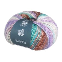 Gianna von Lana Grossa, T&uuml;rkis/Braun/Violett/Rosa/Mint/Rohwei&szlig;, aus Baumwolle