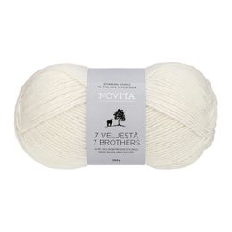 7 Veljest&auml; (7 Brothers) von Novita, White, aus Wolle