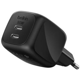 Belkin Ladeger&auml;t Dual USB-C 50W PD + PPS ,schwarz WCH019kqBK