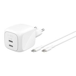 Belkin Ladeger&auml;t Dual USB-C 50W PD PPS+1m Kabel WCH019kq1MWH-B6