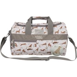 School-Mood Kinder Sporttasche "Nordic Collection, Leopard", braun, Polyester, Taschen