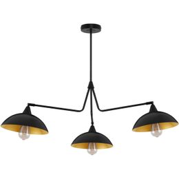 NOVA LUCE Deckenleuchte "MIRBA", 3, Ø 113cm H: 70cm, 1 Stk., schwarz, Wohnzimmer, Leuchten, Ohne Beleuchtung