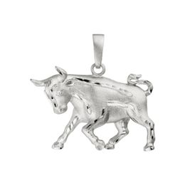 Sternzeichenanh&auml;nger Jobo "Anh&auml;nger Sternzeichen", silber 925, Schmuckanh&auml;nger, Damen, Stier, Silber 925 (Sterlingsilber), 925 Silber rhodiniert
