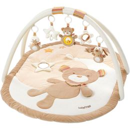 babyFEHN FEHN Baby Spielbogen "Rainbow, 3-D-Activity-Decke", braun, Flauschstoff, Softvelours, Spielbögen, mit Krabbeldecke