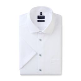 OLYMP Herren Kurzarmhemd "Luxor modern fit", wei&szlig;, Gr. 40, Web, Obermaterial: 100% Baumwolle, Hemden