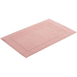 Badematte Esprit, H:1mm, rosa, Baumwolle, Badematten, "Solid", Badteppich, Uni Farben, mit Esprit Logo Stickerei Hotelmatte
