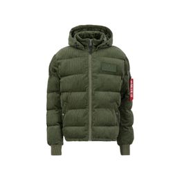 Herren Winterjacke "Puffer Cord", gr&uuml;n, Gr. XXL, Alpha Industries, Obermaterial: 100% Polyester; Futter: 100% Polyester; F&uuml;llung: 100% Polyester,