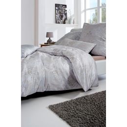 Bettw&auml;sche Estella, silber, Jersey, Obermaterial: 100% Baumwolle, Bettw&auml;sche, "Gregorio in Gr. 135x200 oder 155x220 cm", elegante Bettw&auml;sche aus