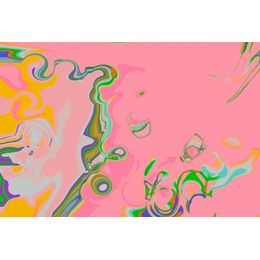 Livingwalls LIVING WALLS Vliestapete "Fototapete Abstrakt Pink Bunt &ndash; Pop-Art Design", B/L: 2,7m x 4m, Rollen: 1pink, Wohnzimmer, Tapeten