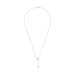 Amor Damen Y-Kette "Herz", Perlen Silber 925 (Sterlingsilber), L: 45 B: 1mm, silber, Perlen, Silber 925 (Sterlingsilber), B:1mm, Halsketten, mit