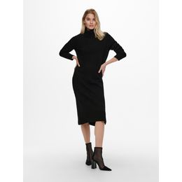 Only Damen Strickkleid "ONLBRANDIE L/S ROLL NECK DRESS", schwarz, Gr. XS, unifarben, Strick, Obermaterial: 81% Polyacryl, 19% Polyester, Kleider