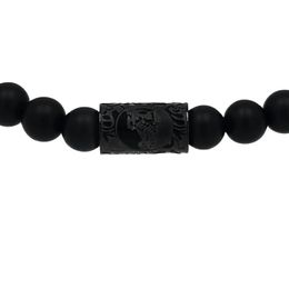 Amor Damen Armband "Scorpions by Amor", 19cm, Edelstahl, schwarz, Edelstahl, Armb&auml;nder, mit Onyx