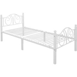 Metallbett OTTO HOME, B:93cm H:96cm L:209cmwei&szlig;, wei&szlig;, wei&szlig;, Betten, "LUND Landhausbett Bett M&auml;rchenbett Prinzessinbett", Tr&auml;ume wie im M&auml;rchen: Dein