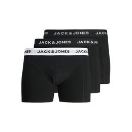 Jack & Jones JACK & JONES Herren Trunk "JACSOLID TRUNKS 3 PACK OP", Gr. S, schwarz, Jersey, Obermaterial: 95% Baumwolle, 5% Elasthan, unifarben, Unterhosen