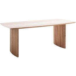Esstisch MCA LIVING, B:220cm H:77cm T:100cm, beige, Akazie massiv natur lackiert, Garten, Tische, "Brisco Esstisch"
