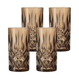 Nachtmann Longdrinkglas "Longdrinkgl&auml;ser Noblesse 395 ml 4er Set", braun, Trinkgef&auml;&szlig;e