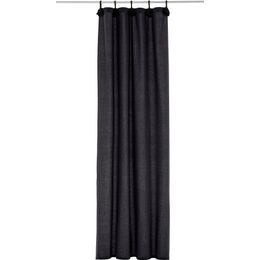 Gardine, B:110cm H:175cm, schwarz, LeGer Home by Lena Gercke, Baumwolle, Baumwolle, Wohnzimmer, Gardinen, "Jada", blickdicht, Bio-Baumwolle, gewebt,