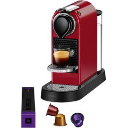 Nespresso Kapselmaschine "XN7415 New CitiZ von Krups", B:18,7cm H:37,3cm T:38,8cm, rot, Kaffeemaschinen, Wassertank: 1 L, inkl. Willkommenspaket mit