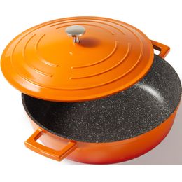 Stoneline Br&auml;ter, 2,6 l + &Oslash; 28cm + H&ouml;he 10cm, orange, T&ouml;pfe, 28 cm, Induktion