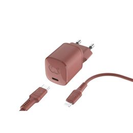 FRESH ́N REBEL Schnelllade-Gerät "USB-C Mini Charger PD 20W, Apple Lightning-Kabel 2 m", B:3,57cm H:3,4cm T:7,42cm, rot, Ladegeräte