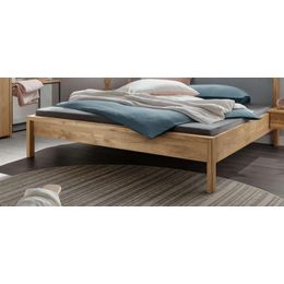 Schlafzimmer-Set Home Affaire, B:160cm H:90cm T:200cm, braun, Massivholz, Schlafzimmerm&ouml;bel-Sets, "Huven Schlafzimmer", Massivholzbett aus Eiche mit