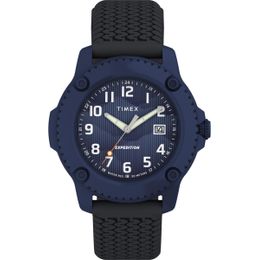 Timex Kinder Quarzuhr "TIMBERLINE", blau, Armbanduhren, Armbanduhr, Herrenuhr, Silikonarmband, Datum, Leuchtzeiger