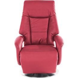 Sit & More TV-Sessel SIT & MORE, B:74cm H:113cm T:77cm, rot, Luxus-Kunstleder;NaturLEDER (echtes Rindsleder);Luxus-Microfaser (100% Polyester);Liegefläche