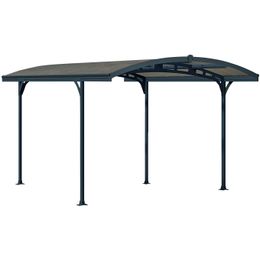 Einzelcarport, grau, PALRAM - CANOPIA, Carports, "Atlas 5000", aus pulverbeschichtetem Aluminium, auch als Pavillon nutzbar