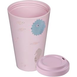 AWAVE Becher "AWAVE", Ø 9,5cm x 15,5cm, 400ml, 2 Stk., rosa, Trinkgefäße, mit rPET, 400 ml