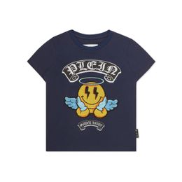 Philipp Plein Jungen T-Shirt "Smile"14, dunkelblau, Gr. 6, Obermaterial: 100% Baumwolle, Shirts