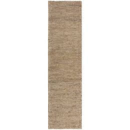 Teppich FLAIR RUGS, B:60cm H:3mm L:230cm, beige, Baumwolle, Jute, Wohnzimmer, Teppiche, "Drew mit Bord&uuml;re, handgewebt, aus Jute,