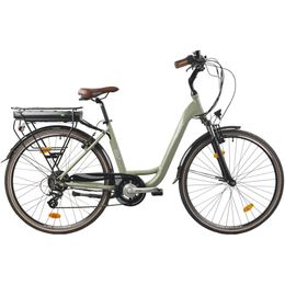 Llobe E-Bike "City E-Bike 28" County grün", 47cm, 28 Zoll (71,12cm), grün, Elektrofahrräder
