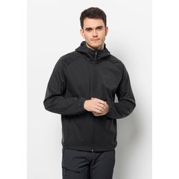 Jack Wolfskin Herren Softshelljacke "FELDBERG HOODY M"schwarz, Gr. M, OBERSTOFF 100% POLYESTER FUTTER 100% POLYESTER, Jacken