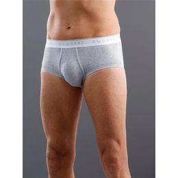 Bugatti Herren Slip, Gr. 5, grau, 100% Baumwolle, Unterhosen