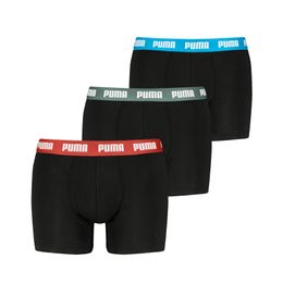 Puma Herren Boxershorts "Puma MEN EVERYDAY BOXERS 3P", Gr. Scombo schwarz, Obermaterial: 95% Baumwolle, 5% Elasthan, Unterhosen, mit Komfortbund