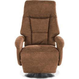 Sit & More TV-Sessel SIT & MORE, B:74cm H:113cm T:77cm, braun, Luxus-Kunstleder;NaturLEDER (echtes Rindsleder);Luxus-Microfaser (100% Polyester);Liegefläche