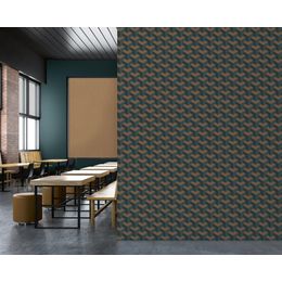 Livingwalls LIVING WALLS Vliestapete "3D-Tapete W&uuml;rfelmuster - Geometrische Vliestapete", B/L: 0,53mm x 10,5mm, Rollen:blau, Wohnzimmer, Tapeten