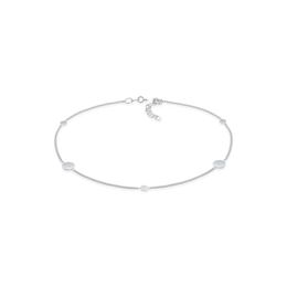 Elli Damen Fu&szlig;kette "Coin Kreis Disc Trend Minimal 925 Sterling Silber", 22cm, Silber 925 (Sterlingsilber)silber, Silber 925 (Sterlingsilber),