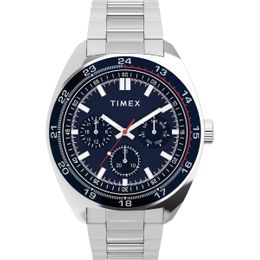 Timex Kinder Multifunktionsuhr "WESTON", silber, Armbanduhren, Quarzuhr, Armbanduhr, Herrenuhr, Edelstahlarmband, 12/24-Std.-Anzeige