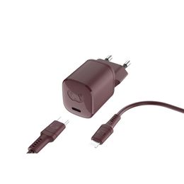 FRESH ́N REBEL Schnelllade-Ger&auml;t "USB-C Mini Charger PD 20W, Apple Lightning-Kabel 2 m", B:3,57cm H:3,4cm T:7,42cm, rot, Ladeger&auml;te