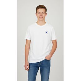 Converse Jungen Kurzarmshirt "f&uuml;r Kinder", wei&szlig;, Gr. 146, bedruckt, unifarben, Stoff, Obermaterial: 100% Baumwolle, Shirts, f&uuml;r Kinder