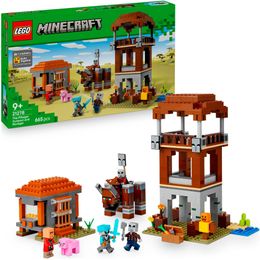 Lego Kinder Konstruktionsspielsteine "Ein Verwüster am Plünderer-Außenposten (21278), Lego Minecraft", bunt, Kunststoff, Spielbausteine, Made in