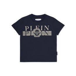 Philipp Plein Jungen T-Shirt "T-Shirt Rundhalsausschnitt Ss"14, dunkelblau, Gr. 6, Obermaterial: 100% Baumwolle, Shirts