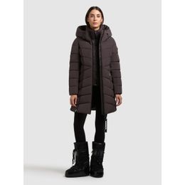 Khujo Damen Steppmantel "DIER 2IN1 (EINSATZ HERAUSNEHMBAR)"moody plum, Gr. L, unifarben, 100% Polyester, M&auml;ntel