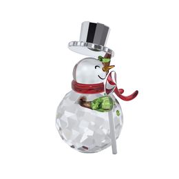 Swarovski Dekofigur "Holiday Cheers Dulcis Snowman", B/H/T: 4,2cm x 6,8cm x 4,5cm, Schneemann, bunt, Metall, Swarovski Kristall, B:4,2cm H:6,8cm