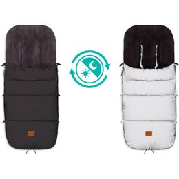 fillikid Kinder Fu&szlig;sack "Kinley Reflect Winterfu&szlig;sack, schwarz", schwarz, Polyester, Fu&szlig;s&auml;cke, aus stark reflektierendem Au&szlig;enmaterial